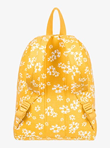 Roxy Women's Sugar Baby Canvas Backpack, Yolk Yellow Flower Power Ditsy, 1SZ