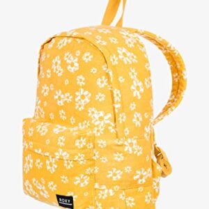 Roxy Women's Sugar Baby Canvas Backpack, Yolk Yellow Flower Power Ditsy, 1SZ