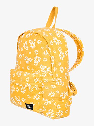 Roxy Women's Sugar Baby Canvas Backpack, Yolk Yellow Flower Power Ditsy, 1SZ