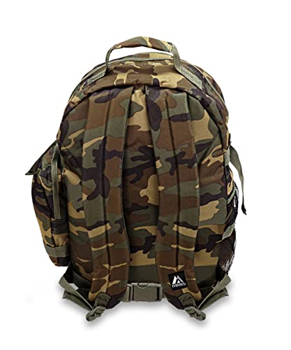 Everest Oversize Woodland Camo Backpack, Camouflage, One Size,C3045R-CAMO