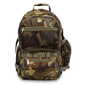 Everest Oversize Woodland Camo Backpack, Camouflage, One Size,C3045R-CAMO