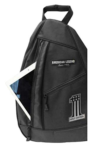 Harley-Davidson Men's #1 Tonal RWB Sling Backpack - Black BP2067S-Black