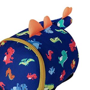 Toddler Backpack for Boys Girls Kids Dinosaur Book Bags with Safety Leash (Navy blue printing)