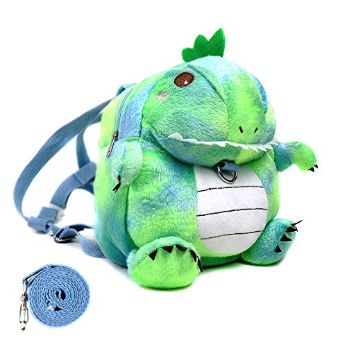 Heltid Kids Dinosaur Toddler Backpack with Leash,Cute Plush Animal Backpack for boys