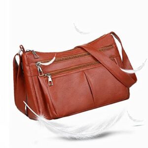 HPWRIU Mens Shoulder Bags Casual Leather Fashion And Retro Versatile Leather Bag Handbags for Women Shoulder Bags