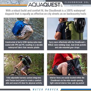 AquaQuest Cloudbreak 30L Backpack - 100% Waterproof Heavy Duty Roll Top Bag - for Hunting, Fishing, Military - Camo