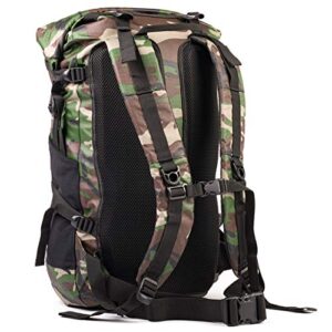 AquaQuest Cloudbreak 30L Backpack - 100% Waterproof Heavy Duty Roll Top Bag - for Hunting, Fishing, Military - Camo