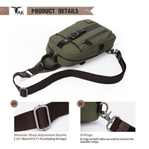 TAK crossbody bag for Men Women Small Sling Bag,Waterproof Crossbody Backpack ,Lightweight Shoulder Bag Hiking Travel Daypack