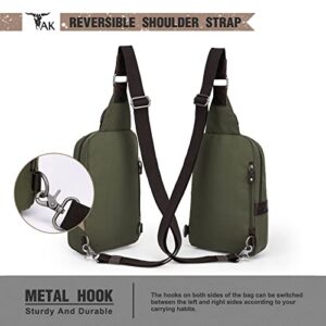 TAK crossbody bag for Men Women Small Sling Bag,Waterproof Crossbody Backpack ,Lightweight Shoulder Bag Hiking Travel Daypack