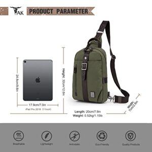 TAK crossbody bag for Men Women Small Sling Bag,Waterproof Crossbody Backpack ,Lightweight Shoulder Bag Hiking Travel Daypack