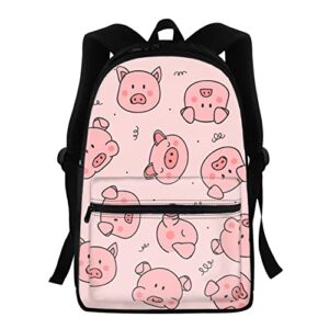 bigcarjob children backpacks lovely pig print casual travel waterproof school book bags pink for kids girls