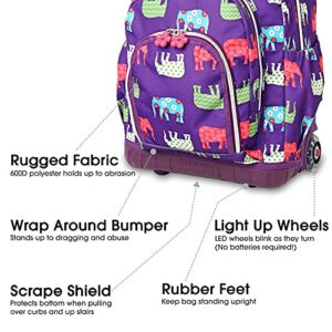 J World New York Kids' Lollipop Rolling Backpack & Lunch Bag Set, Elephant, One Size