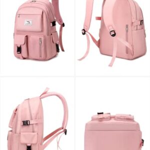 Kawaii Laptop Backpack Preppy 15.6 Inch JK Plaid Check Cute School Travel Book Bag Computer Daypack Nurse Teacher (Black)