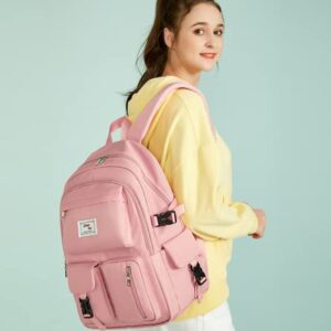 Kawaii Laptop Backpack Preppy 15.6 Inch JK Plaid Check Cute School Travel Book Bag Computer Daypack Nurse Teacher (Black)