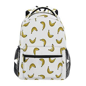 moyyo fruit yellow banana school backpack fashion print college bookbag casual lightweight travel camping laptop daypack for teens girl boy women men