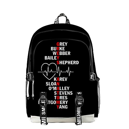 TV Greys Anatomy Merch Backpack black Oxford School Bag Teenager Child Bag Travel Backpack (3.1)