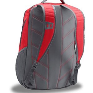 Under Armour Storm Hustle II Backpack, Red (600)/Silver, One Size Fits All