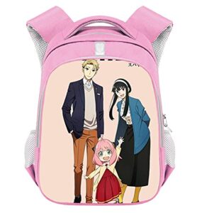 kids anya backpack for school girls yor forger blair cosplay anime pink backpack bag (one size, pink 8)