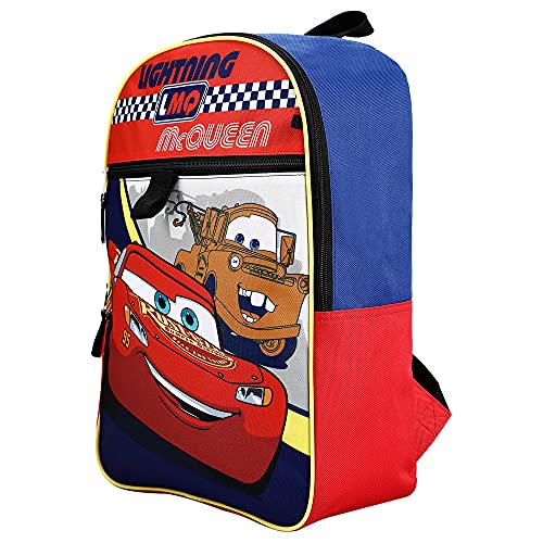 The Lightning McQueen Disney Cars Backpack and Lunch box set for kids 6 piece