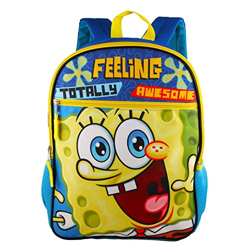 Spongebob Backpack with Lunch Box Set - Bundle with Spongebob Squarepants Backpack for Kids, Spongebob Lunch Box, Stickers, Stationery, Water Bottle, More | Spongebob Backpack