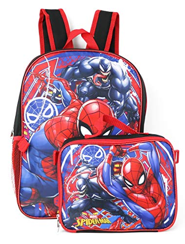 Ruz Spiderman Boys 16 Inch Backpack (Red-Blue)