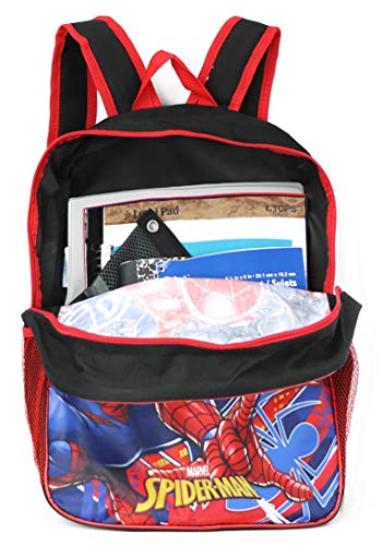 Ruz Spiderman Boys 16 Inch Backpack (Red-Blue)