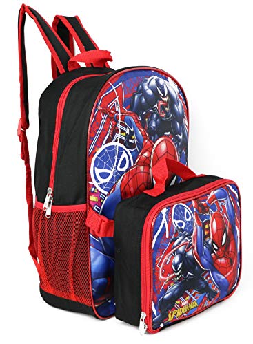 Ruz Spiderman Boys 16 Inch Backpack (Red-Blue)