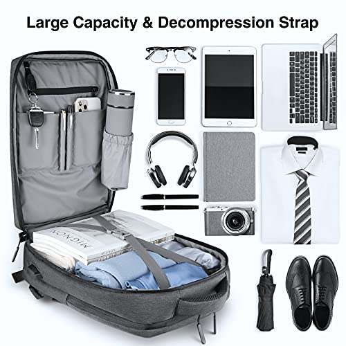 HOMIEE Laptop Backpack 15.6 Inch Travel Backpack Large Daypack College School Computer Bag Flight Approved Carry On Backpack Water Resistant Business Backpack for Weekender