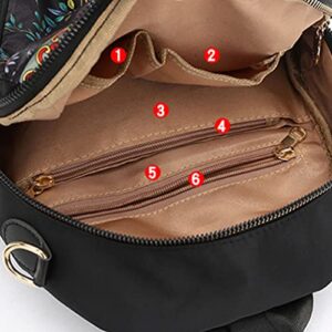 FENICAL Backpack Elephant Anti- Theft Nylon Travel Daypack Multipurpose Shoulder Bag for Women Ladies