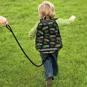 XDMXY Garbage Truck Kid's Toddler Backpack for Boys Girls Preschool Nursery with Safety Leash (01145)