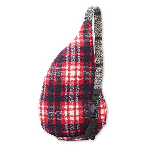 KAVU Plaid Rope Sling Bag Crossbody Backpack with Adjustable Shoulder Strap - Americana