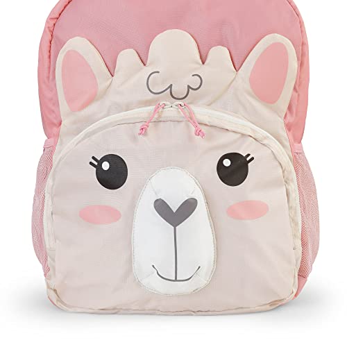 Outdoor Gear Girl's Izzie the Llama Kid's Backpack - 15 Liter (Pink & Cream, 11"x4.5"x14")