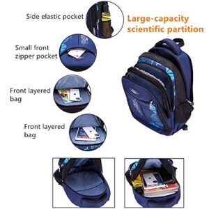 Rolling Backpack, Dual-Use School Bag for Elementary and Middle School Students, Wheeled Laptop Bag Travel Boys and Girls