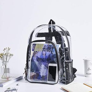 Clearworld Heavy Duty Clear Backpack,Transparent Backpack for Work,School,Sports