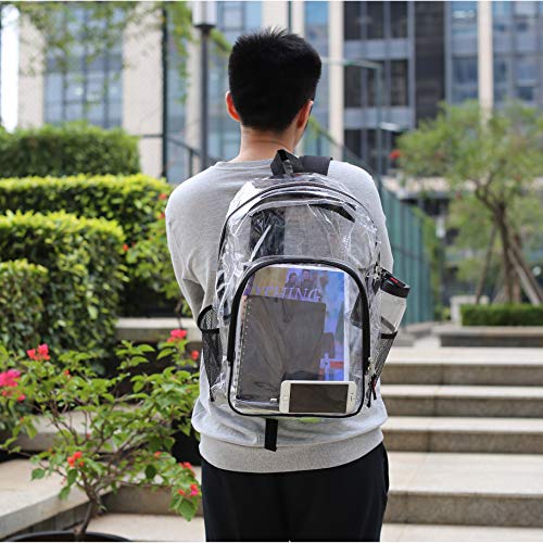 Clearworld Heavy Duty Clear Backpack,Transparent Backpack for Work,School,Sports