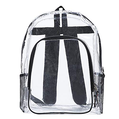 Clearworld Heavy Duty Clear Backpack,Transparent Backpack for Work,School,Sports