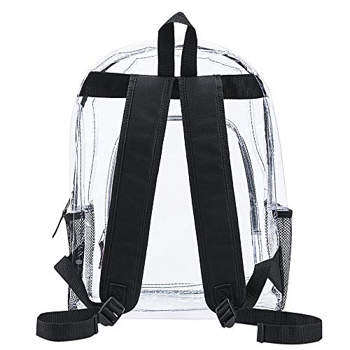 Clearworld Heavy Duty Clear Backpack,Transparent Backpack for Work,School,Sports