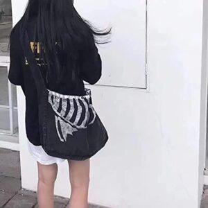 GAI Gothic Backpack Dark Grunge School Bag Skeleton Backpack Purse Alt Emo Bag Aesthetic Student Bookbags (One Size,b)