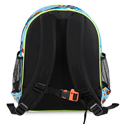 Cute Cars School Backpack, Auto Sports Cars Truck Pattern Backpack, Waterproof Bus Bookbag Lightweight Multi-Function Daypack School Bag with Chest Strap for Kids Teen Girls Boys Students