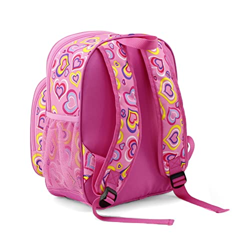 Emily Rose 12.5-Inch Back Pack Girls | Toddler Bag Perfect for Preschool and Travel | Features Padded Back and Adjustable Straps | BONUS: Includes matching notebook and 2 pencils! (Playful Hearts)