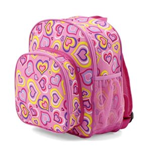 Emily Rose 12.5-Inch Back Pack Girls | Toddler Bag Perfect for Preschool and Travel | Features Padded Back and Adjustable Straps | BONUS: Includes matching notebook and 2 pencils! (Playful Hearts)