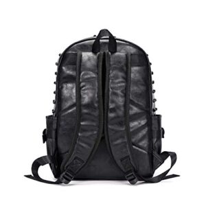 Ro Rox Unisex PU Punk Goth Laptop Bag School Uni Backpack