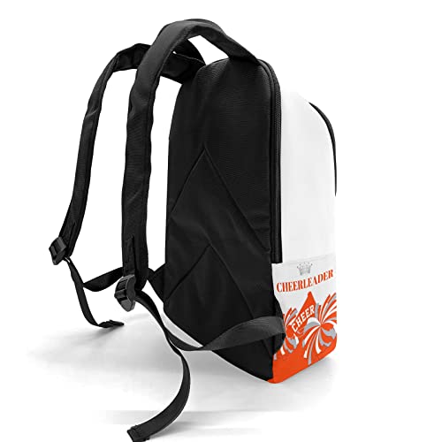 XOZOTY Funny Cheerleader Orange White Backpack for Sport Hiking Nylon Waterproof Bookbag