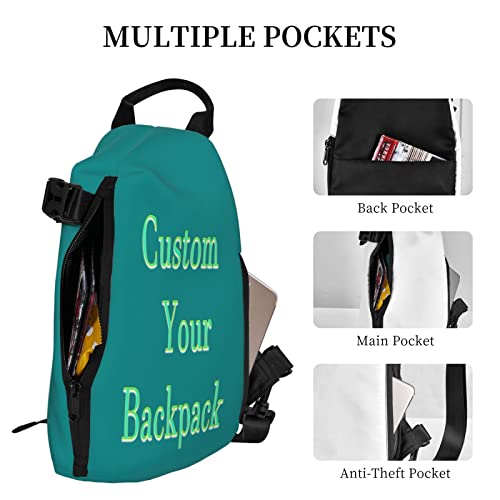 Custom Crossbody Chest Bag Funny Backpack Your Design Here photo Logo Text Custom Your Own Crossbody Chest Bag Personalized Picture Backpack Make Your Own Sports Bag Men Sling Bag