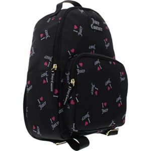 Juicy Couture Womens Sport Yourself Logo Recycled Backpack Black Large