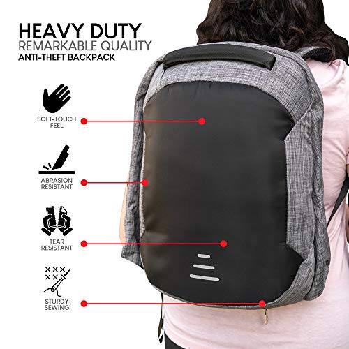 Backpack Travel Laptop Waterproof School Combination Lock Anti Theft Universal Serial Bus Charging Port Exultimate