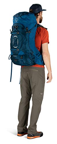 Osprey Aether 65 Men's Backpacking Backpack Deep Water Blue, Large/X-Large