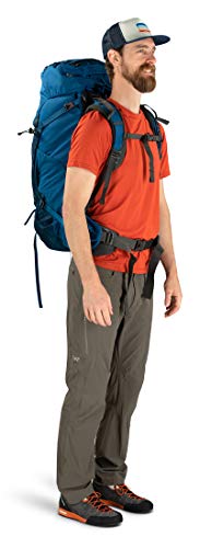 Osprey Aether 65 Men's Backpacking Backpack Deep Water Blue, Large/X-Large