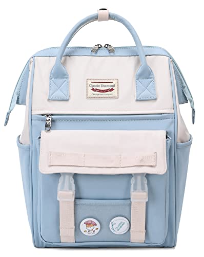 Vendra Moka School College Waterproof and Sturdy Backpack,15.6" Laptop Backpack for Women Teen Girls, Cute Casual Daypack for Travel, Work