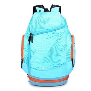 gofar lightweight backpack large school bag travel rucksack holds shoes basketball fits 15.6-inch laptop (blue)